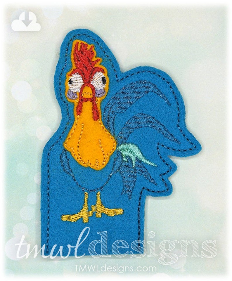Silly Rooster Finger Puppet Toy Digital Design File - Etsy
