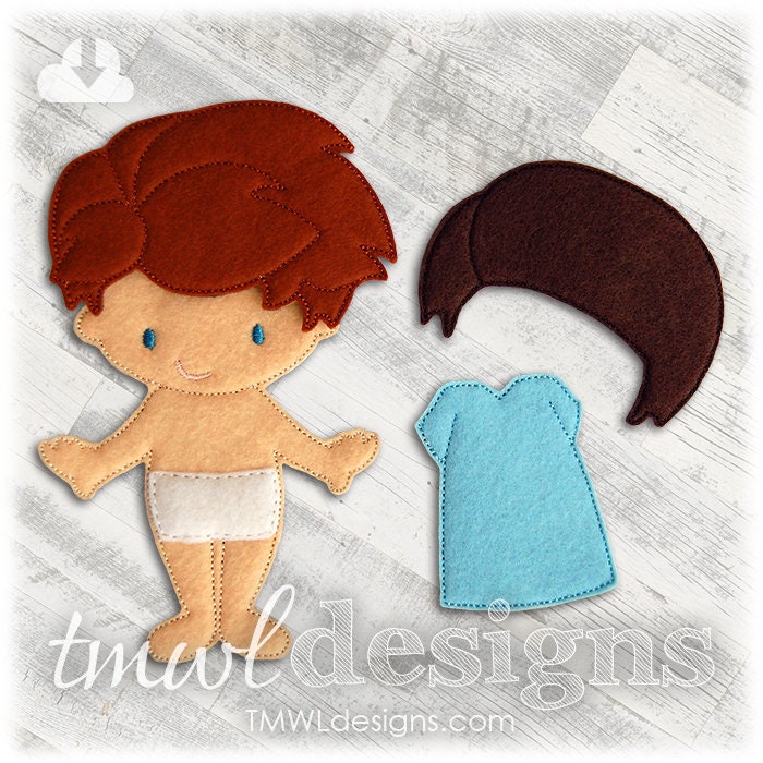 Chance Felt Paper Doll Toy Digital Design File 5x7 | Etsy