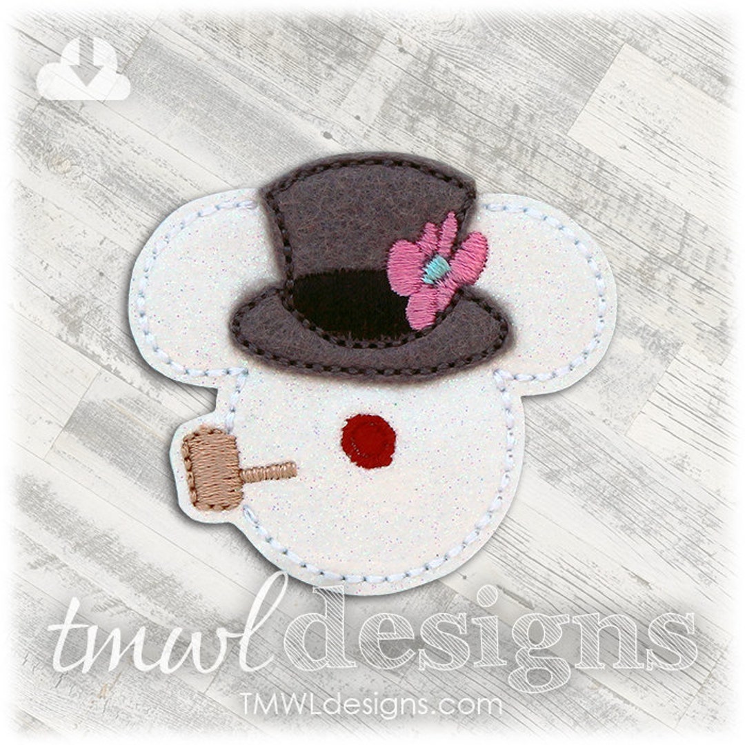 Mr Mouse Snowman Feltie Digital Design File - 1.75" - Etsy