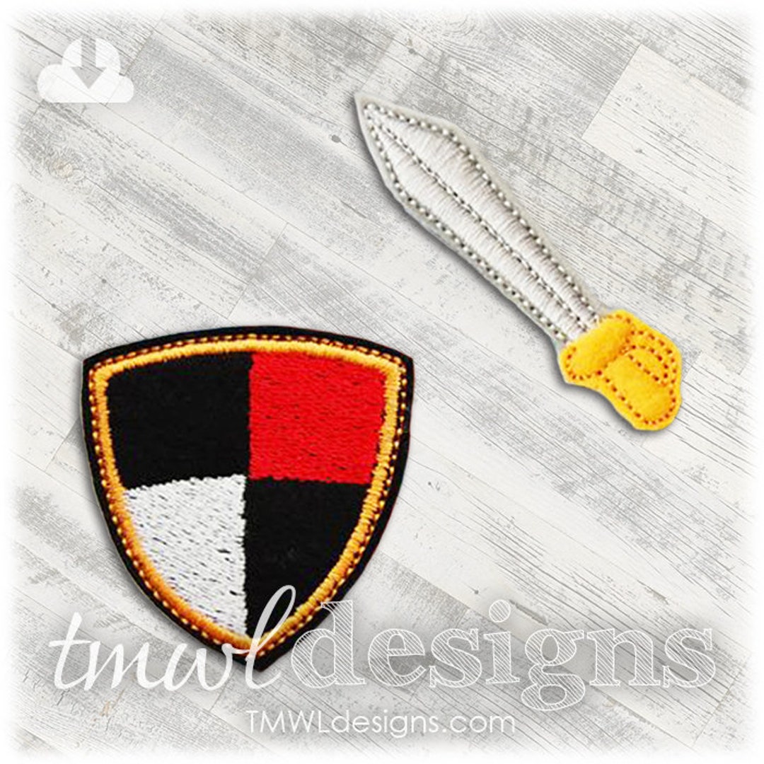 Sword & Shield Felt Paper Doll Toy Accessories Digital Design File - Etsy