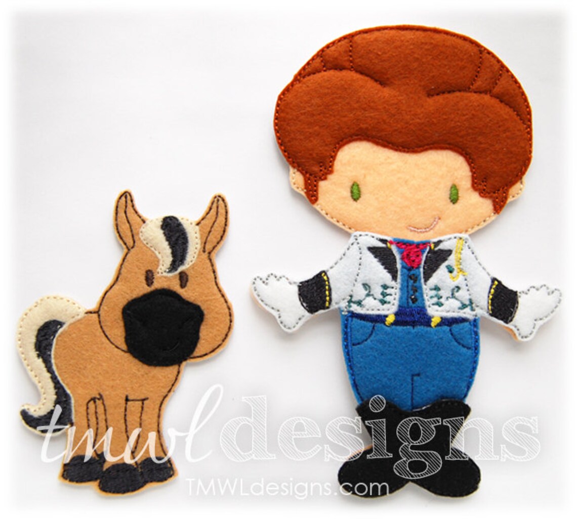 Horse Felt Paper Doll Toy Companion Digital Design File 5x7 - Etsy