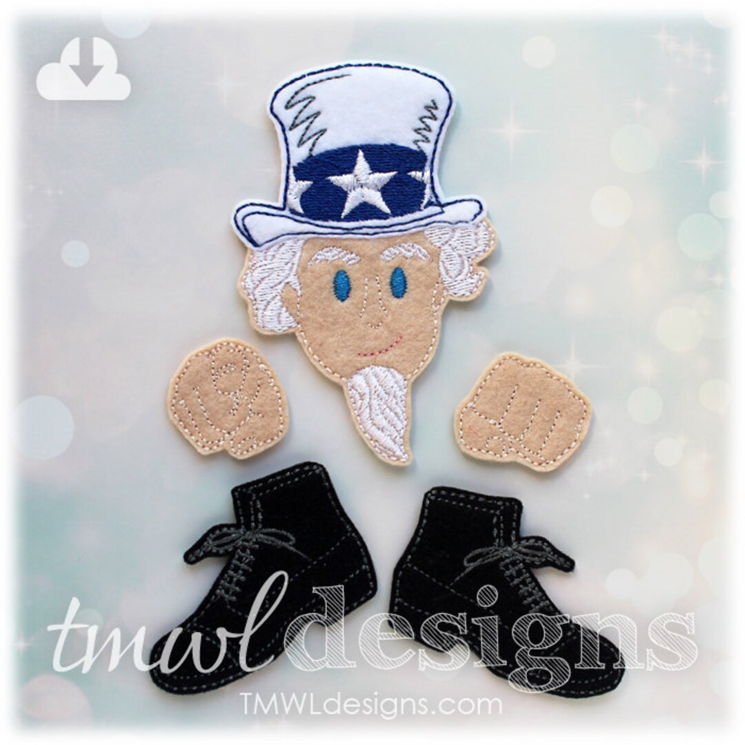 Uncle Sam Bow Parts Digital Design File - Etsy