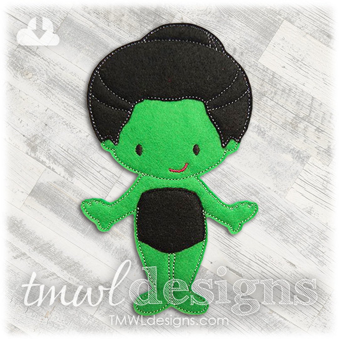 Wicked Witch of the West Felt Paper Doll Toy Digital Design File - 5x7 ...