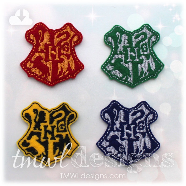 Wizard School Coat of Arms Shield Crest Feltie Digital Design File - 1. ...
