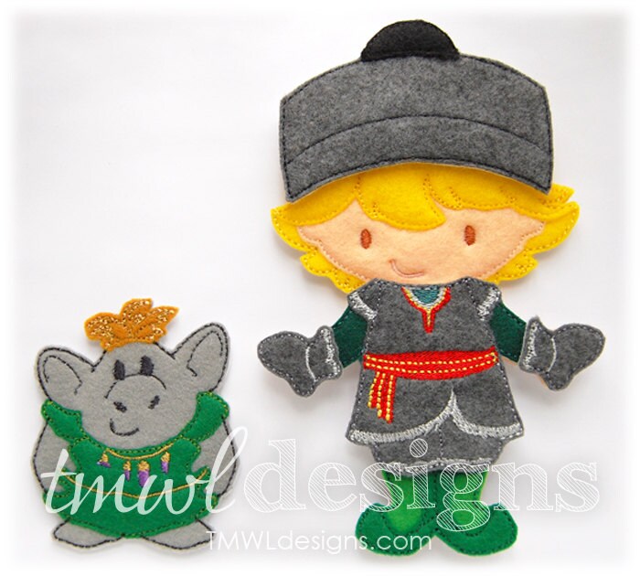Troll Felt Paper Doll Toy Companion Digital Design File 5x7 - Etsy