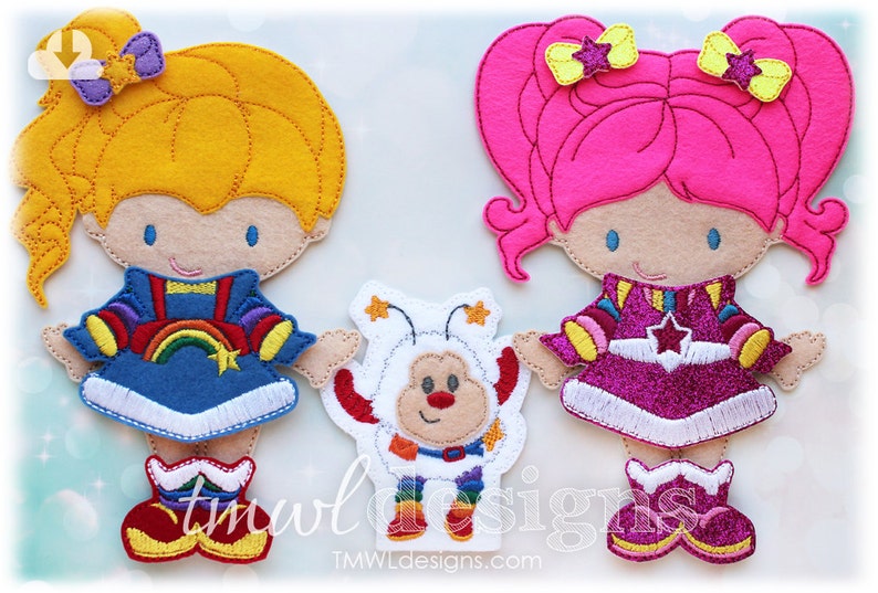 Space Rainbow Dress Felt Paper Doll Toy Outfit Digital Design File ...