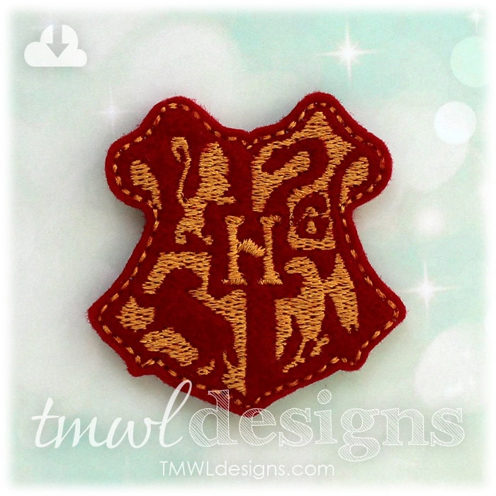 Wizard School Coat of Arms Shield Crest Feltie Digital Design - Etsy