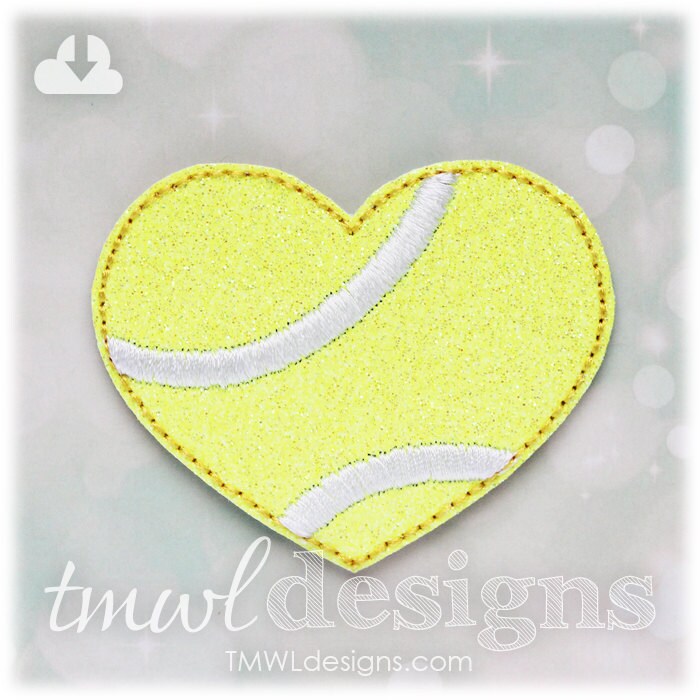 Tennis Heart Feltie Digital Design File 1.75 - Etsy