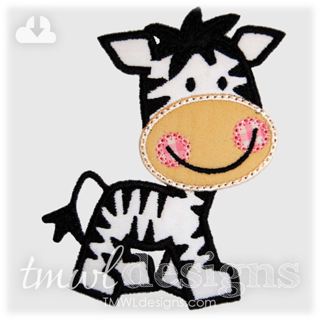Zebra Appliqué Digital Design File - 5x7 - Etsy