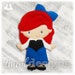 Marina Felt Paper Doll Toy Digital Design File - 5x7 - Etsy