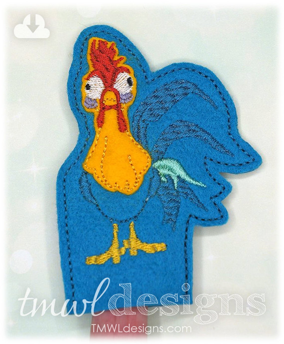 Silly Rooster Finger Puppet Toy Digital Design File - Etsy