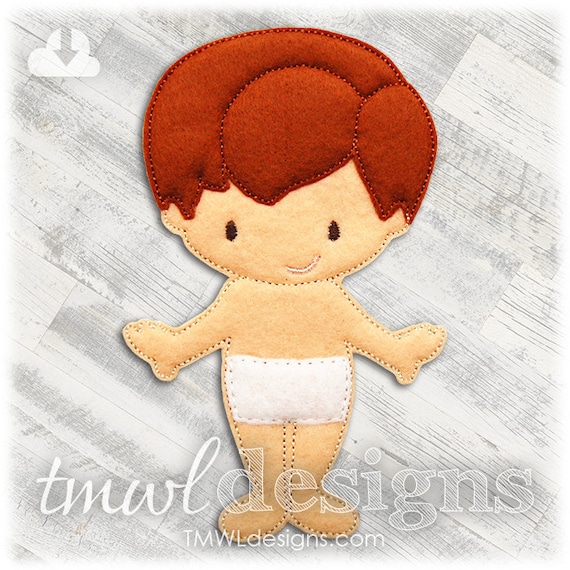Brenden Felt Paper Doll Toy Digital Design File 5x7 - Etsy