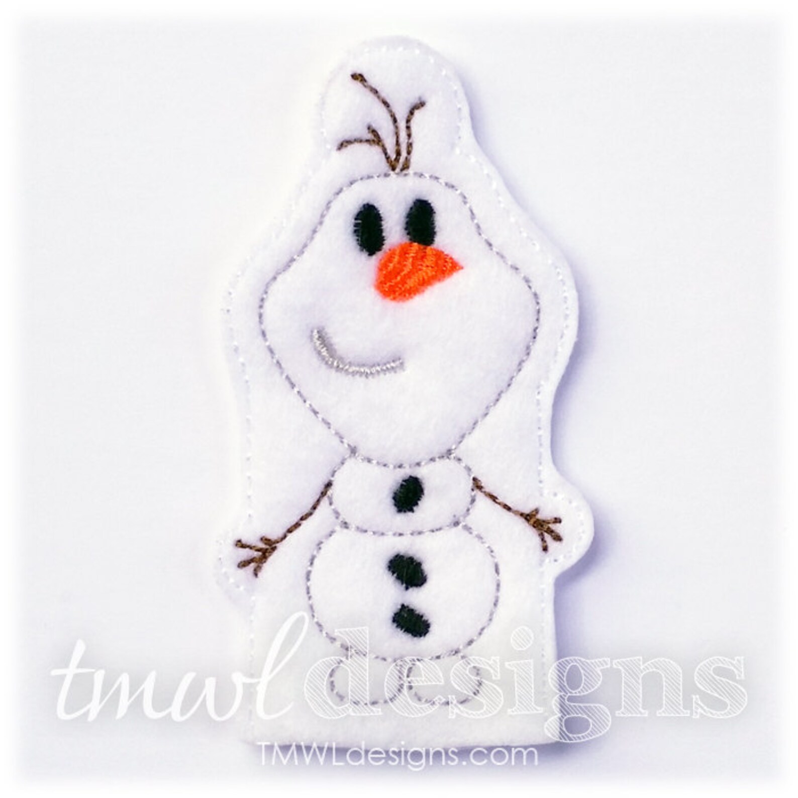 Snowman Finger Puppet Toy Digital Design File - Etsy