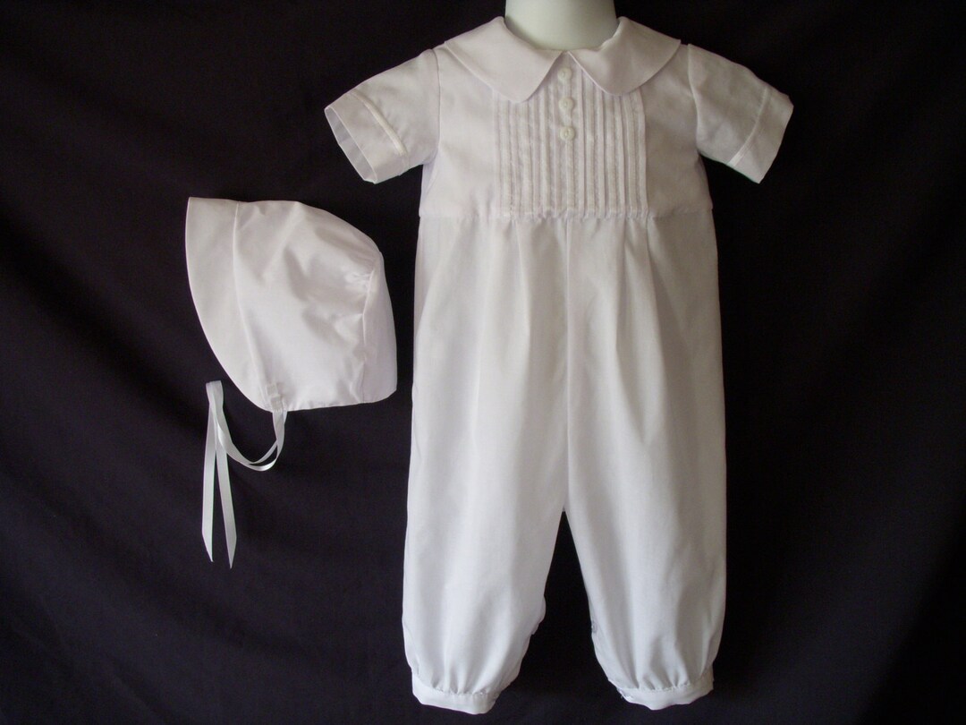 Baby Reborn/boy Christening Gown/ Baptism Outfit Romper Size NB 3 6 12 ...