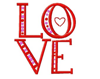 Love Embroidery Design Instant Download - Etsy