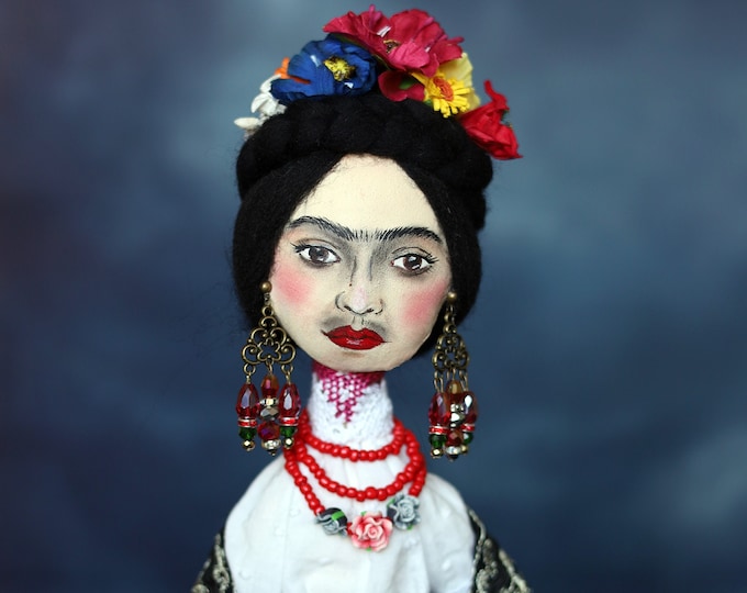 Handmade Frida Kahlo Doll, Portrait Doll, Unique Custom Gift ...