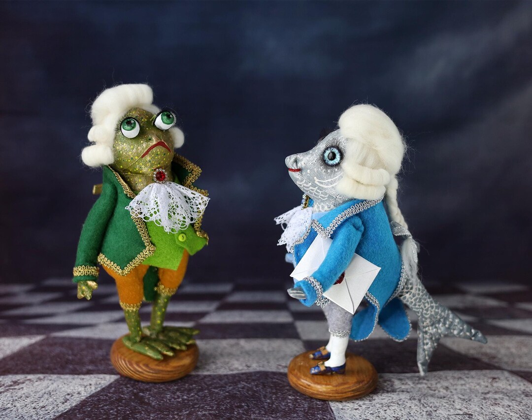 The Frog Footman Doll, Textile Figurine, Lewis Carroll Story Character ...