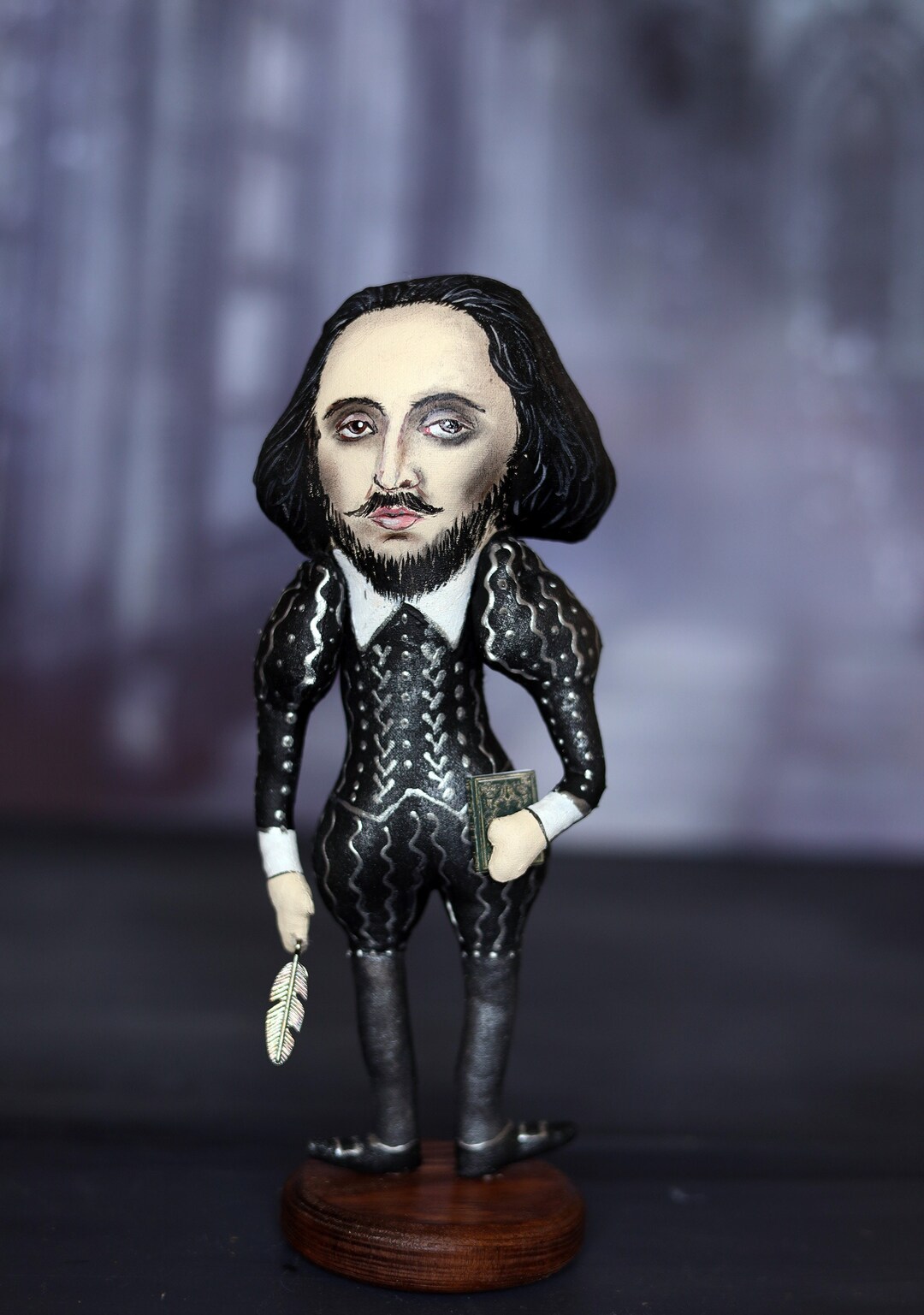 William Shakespeare Portrait Doll, Handmade Historical Gift, Unique ...