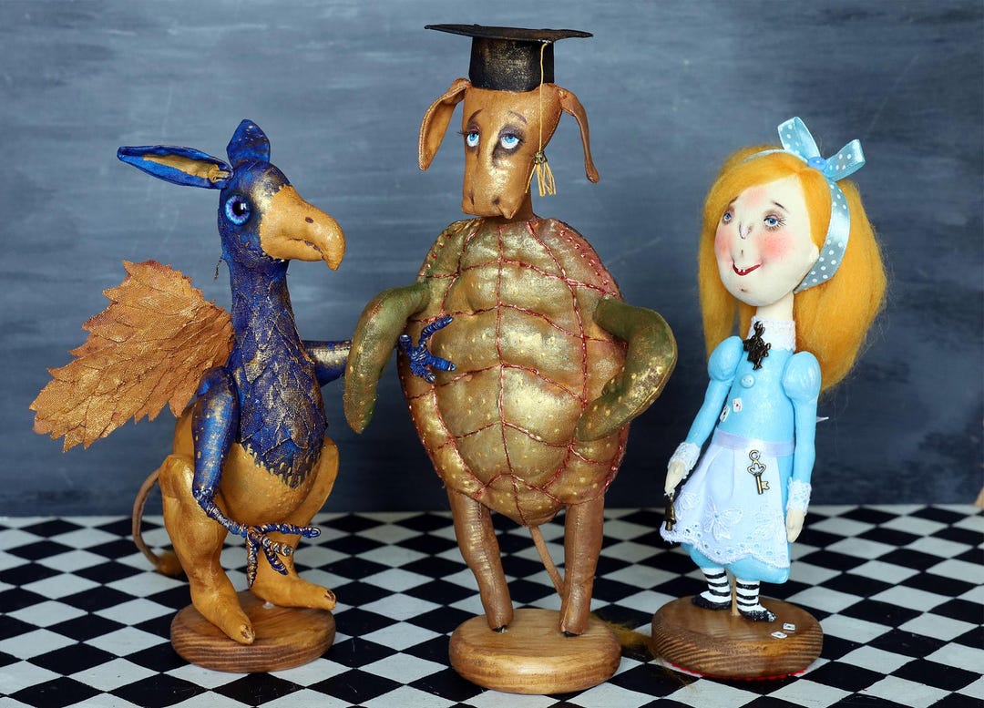 Reserved the Gryphon and the Mock Turtle Lewis Carroll Story Character ...