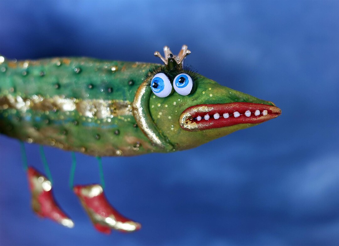 Funny Pike Textile Sculpture: Unique Fish Wall Decor, Fisherman Gift - Etsy