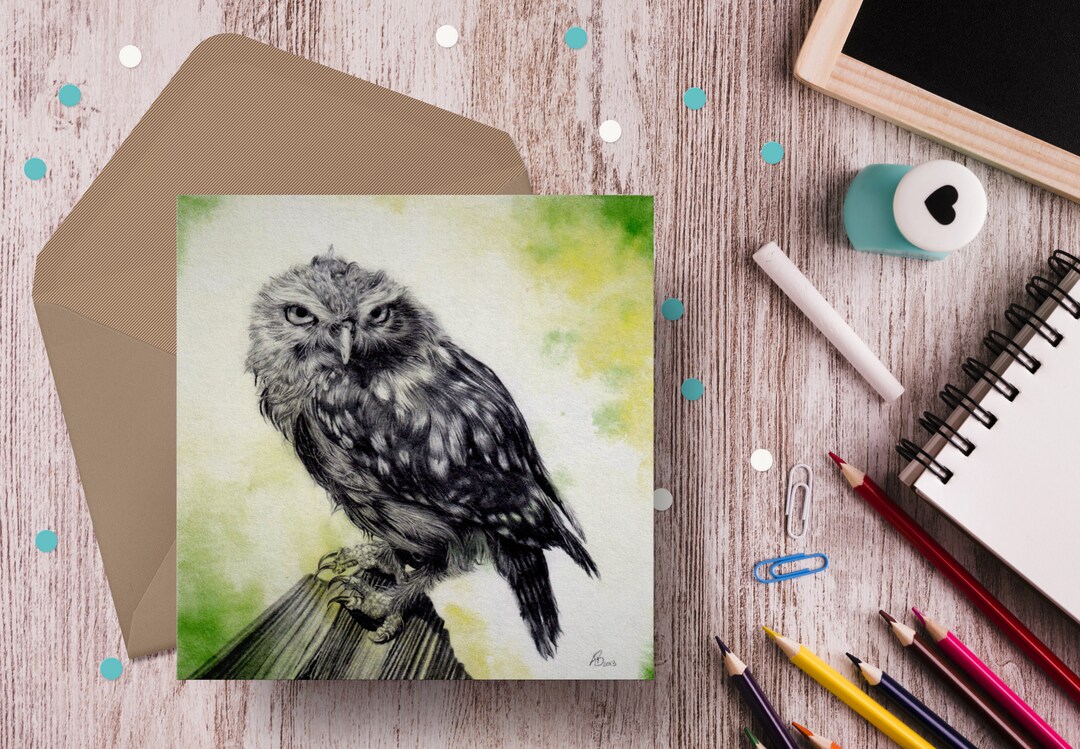 Watercolour Owl Card- Thoughtful Design for Birthdays and Celebrations ...