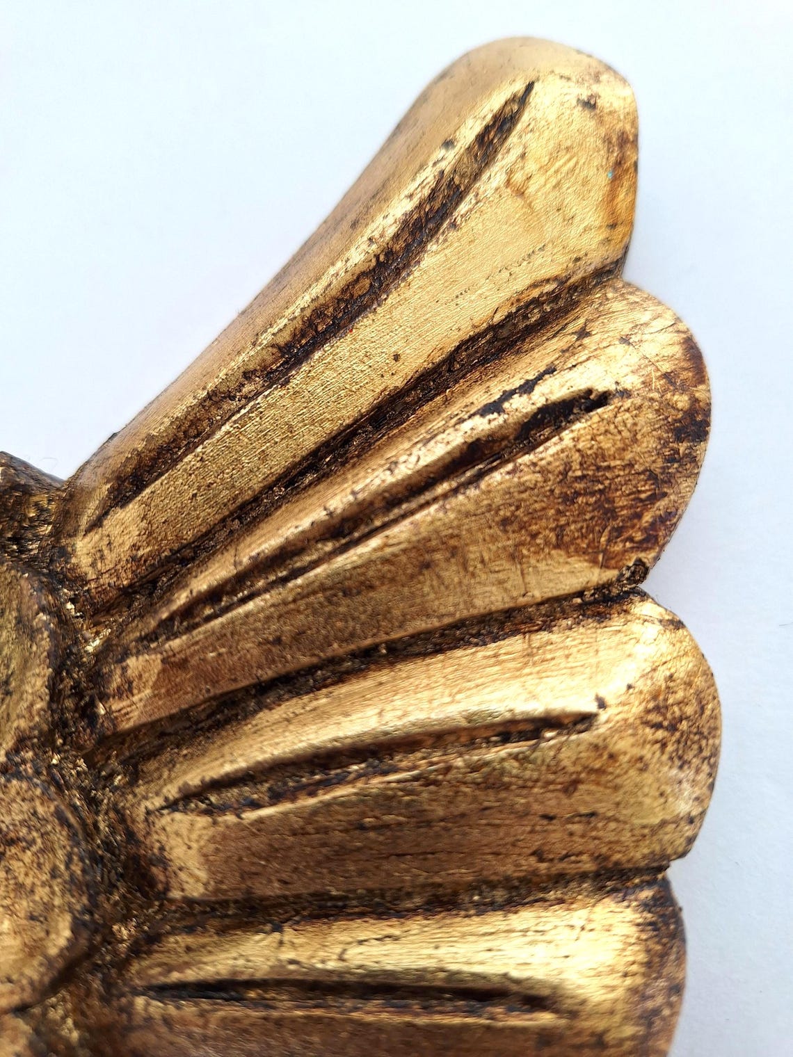 Gold Leaf Angel Wings: Handcarved Boho Wall Decor, Set of 2, Small - Etsy