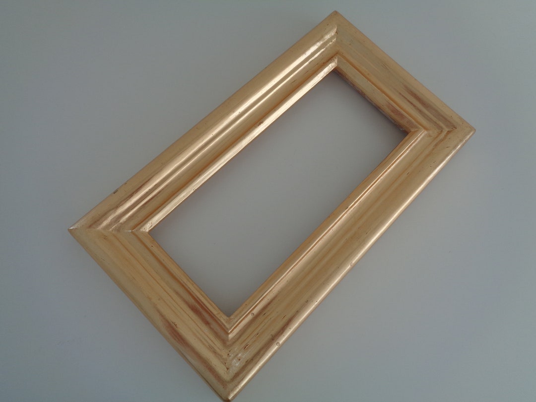 Gold Leaf Frame for Mirror or Painting, Gilded Frame, Rectangular Frame ...