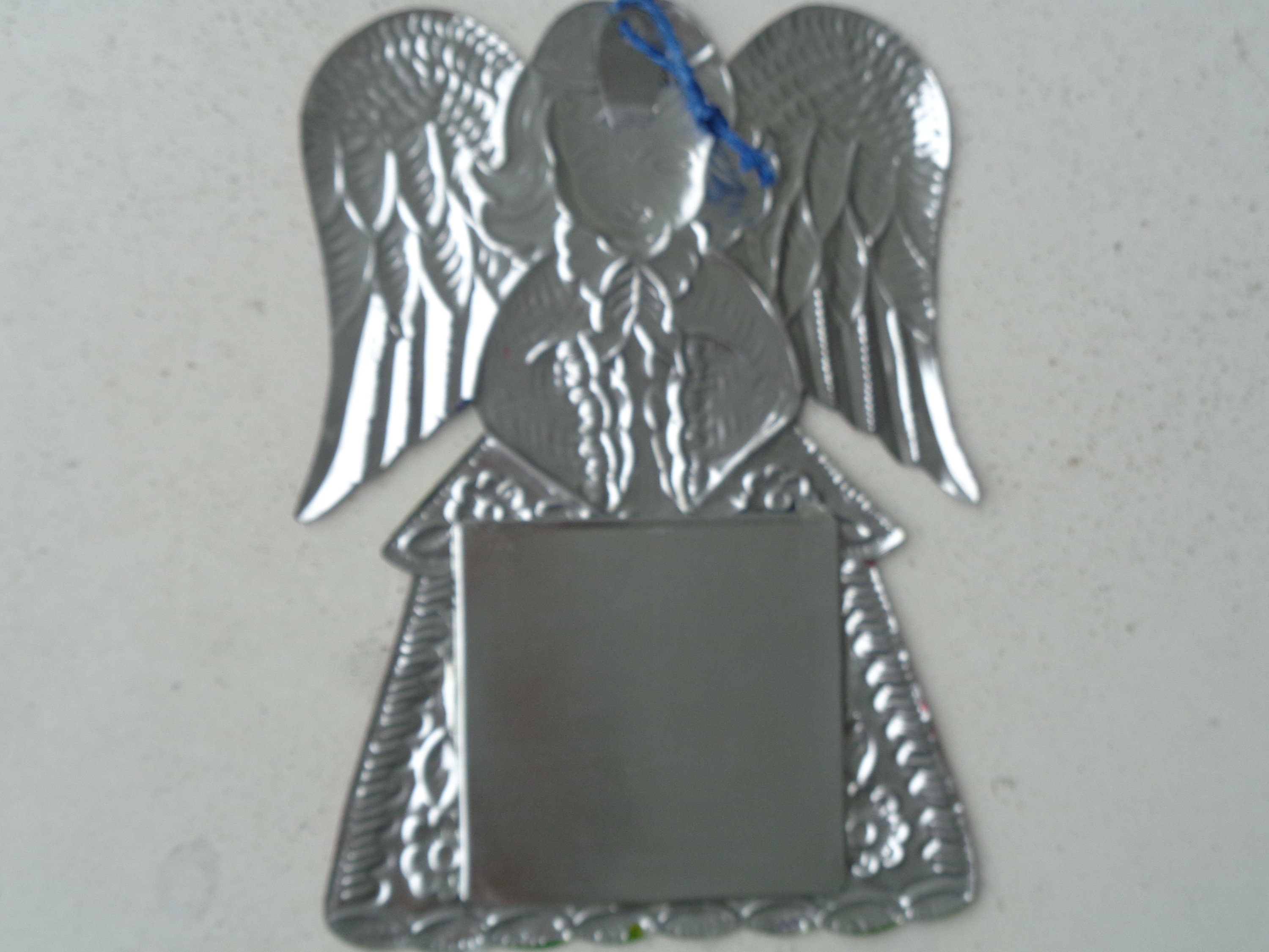 Embossed Angel Tin Mirror: Handcrafted Mexican Wall Decor - Etsy