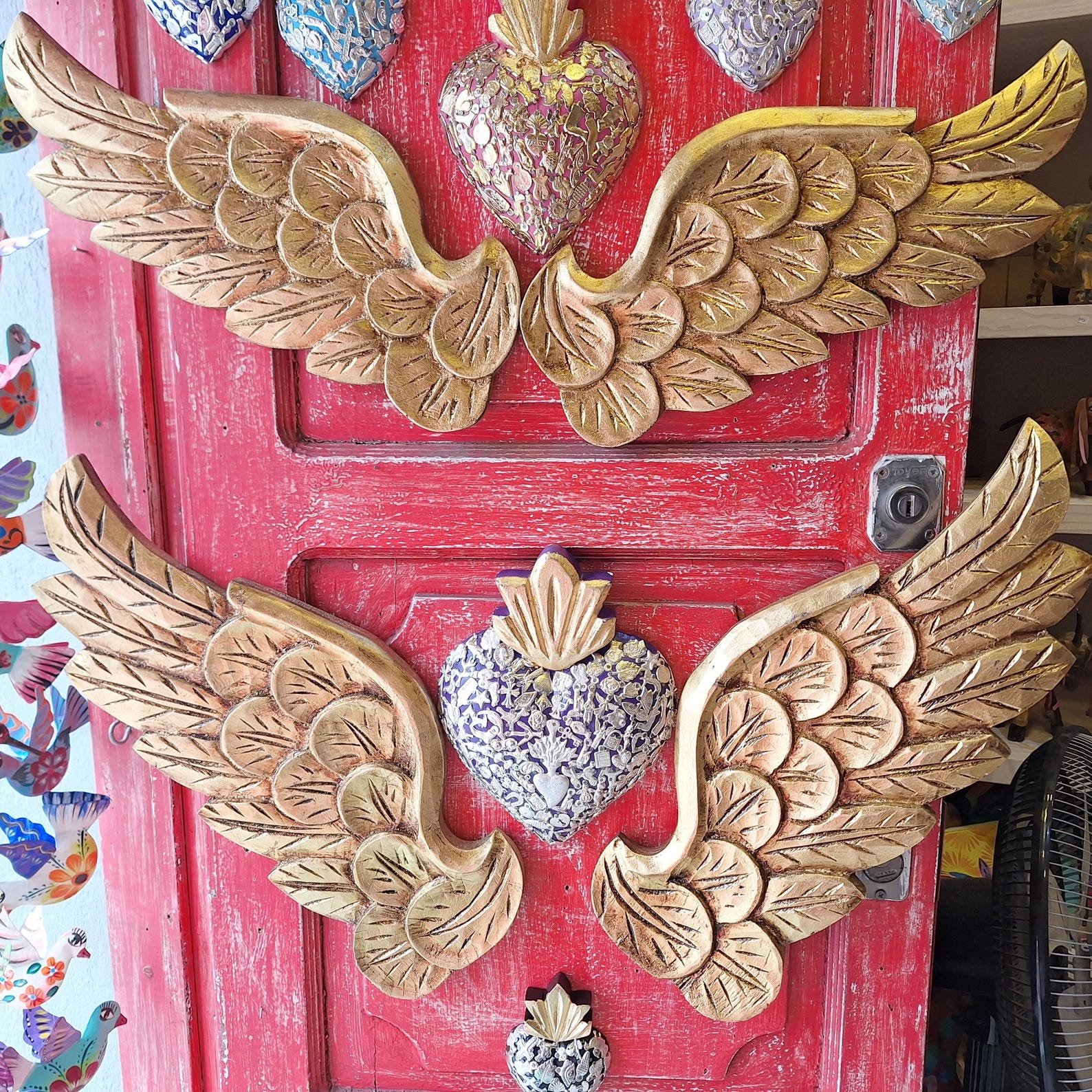 Gold Leaf Angel Wings: Handcarved Boho Wall Decor, Set of 2, Small - Etsy