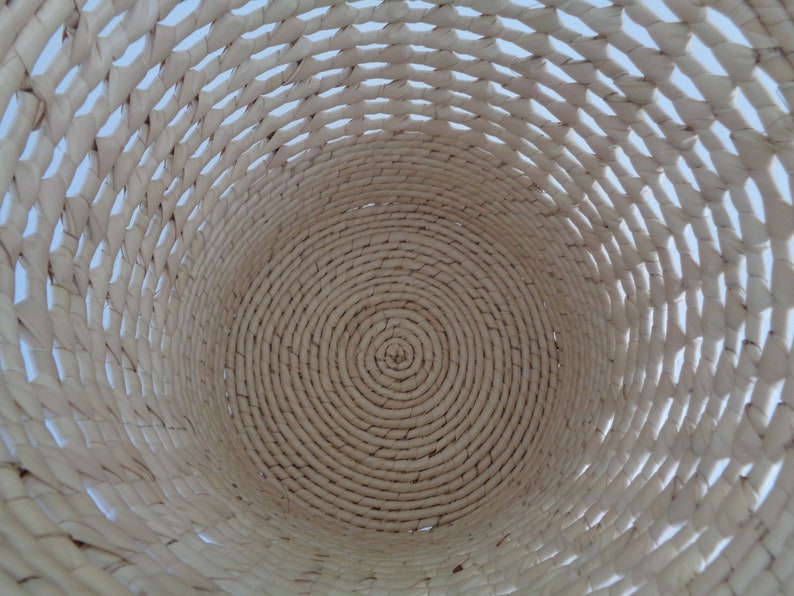 Handwoven Open Weave Palm Leaf Basket / Natural Weave Basket / | Etsy