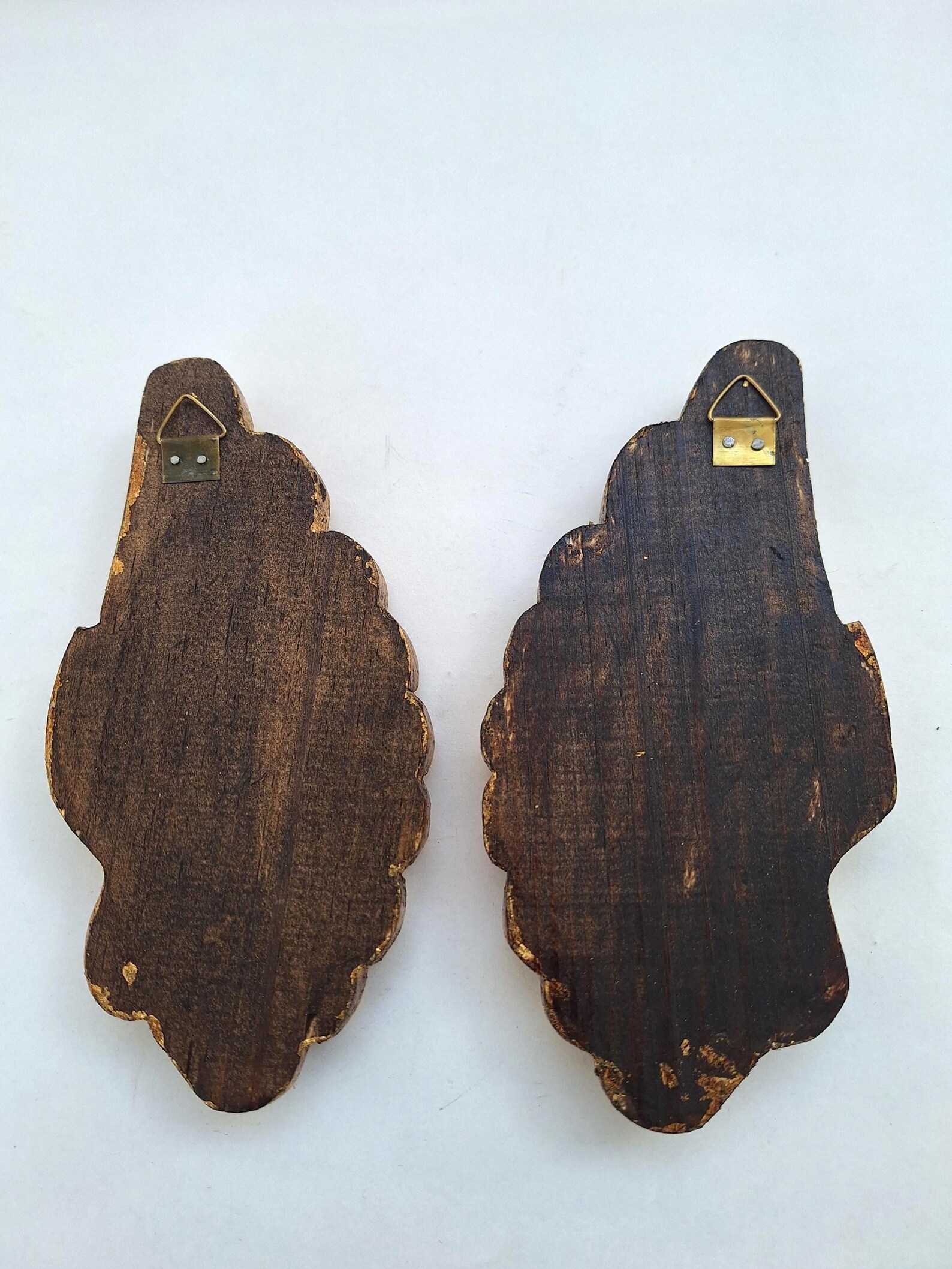 Gold Leaf Angel Wings: Handcarved Boho Wall Decor, Set of 2, Small - Etsy