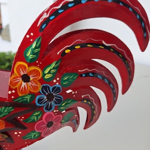 Mexican Folk Art Handtooled and Handpainted Metal Mexican Roosters ...
