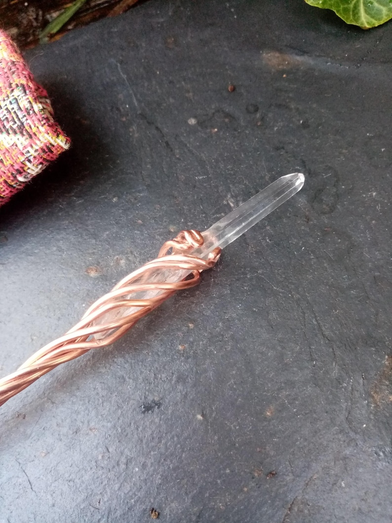 Copper Crystal Wand With Quartz, Rutile, Lapis Lazuli, Amber - Etsy UK