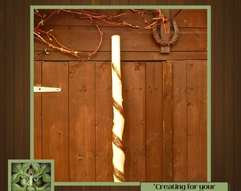 Wooden Staff in Rowan Wood With Natural Vine Twist - Etsy