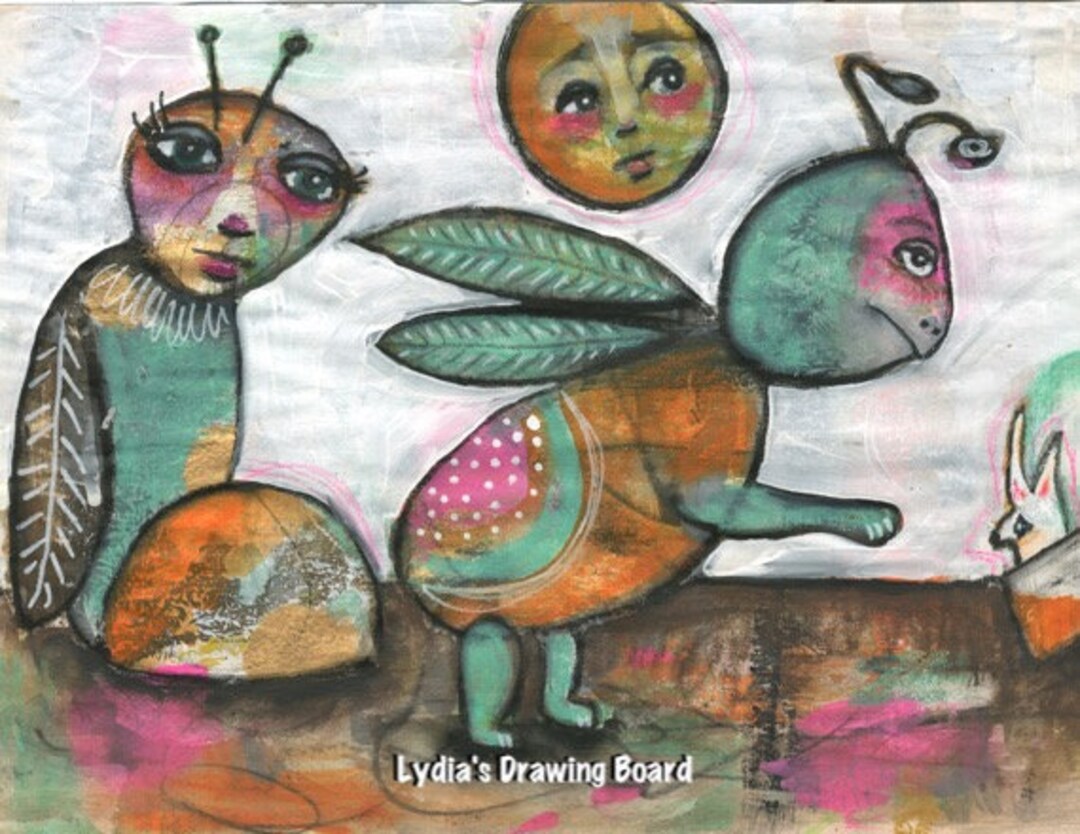 Bugs, Bug Art, Bug Art Print, Bug Artwork, Whimsical Art, Whimsical ...