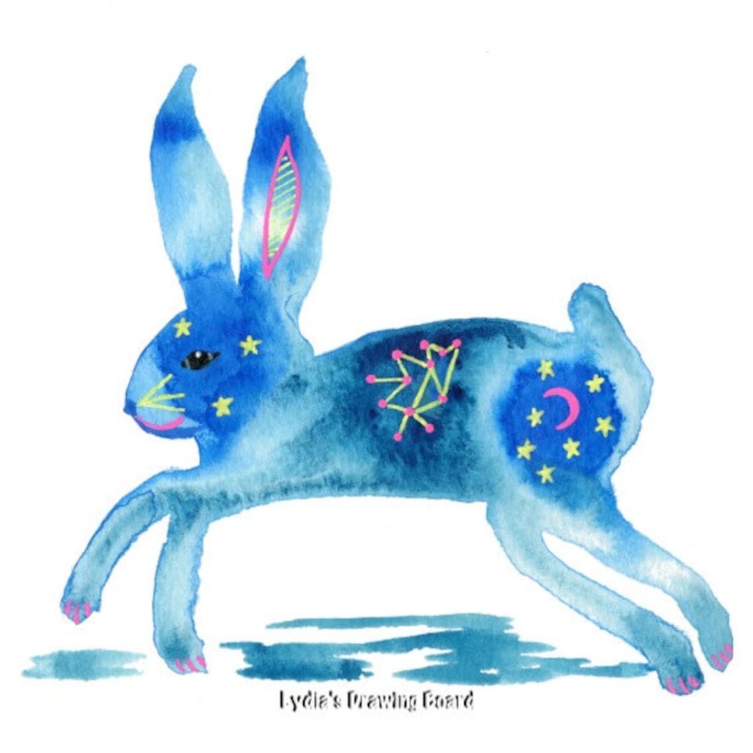 Rabbit, Bunny, Spirit Animal, Bunny Rabbit, Whimsical Art, Psychedelic ...