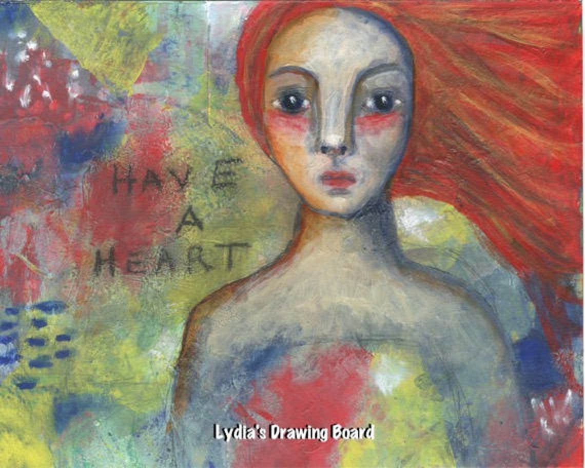 Girl Art, Girls Room Wall Art, Inspirational Prints, Mixed Media Print ...