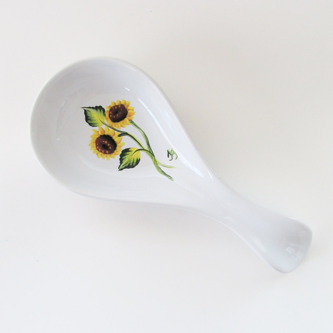 Hand-painted Sunflowers Spoon Rest Yellow Sun Flowers on | Etsy