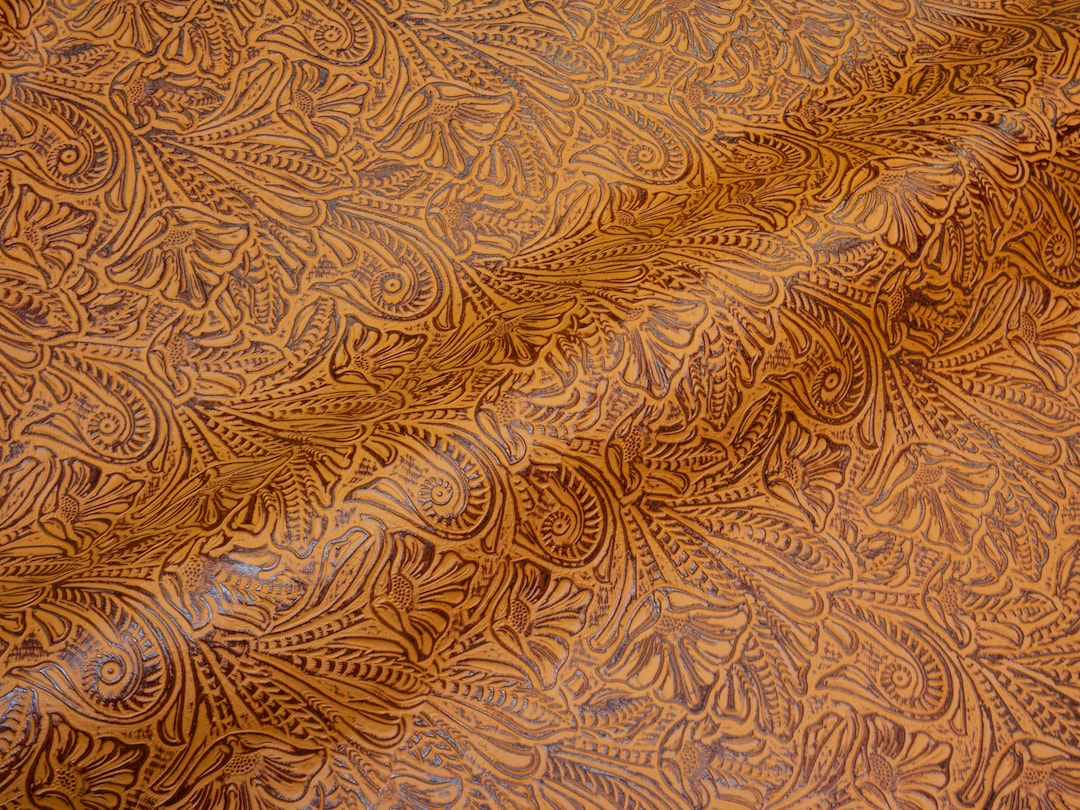 Camel Brown Texas Rose Leather Emboss - Etsy