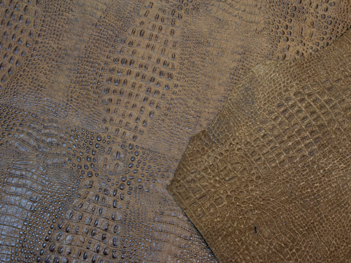 Espresso Alligator Embossed Cowhide - Etsy