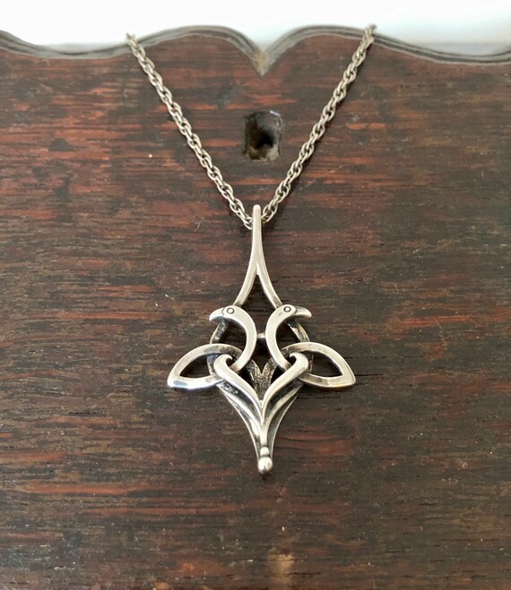 Ola Gorie Sterling Silver Celtic Kells Bird Pendant Necklace | Etsy