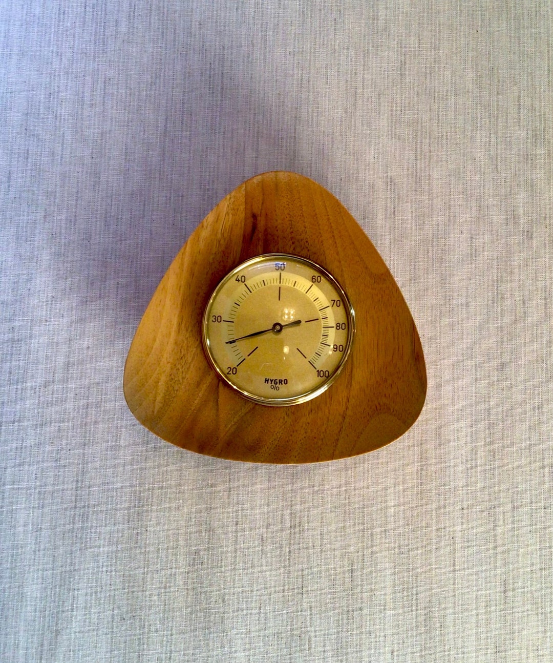 MCM Household Brass Glass Wood Wall Mount Hygrometer Instrument - Etsy