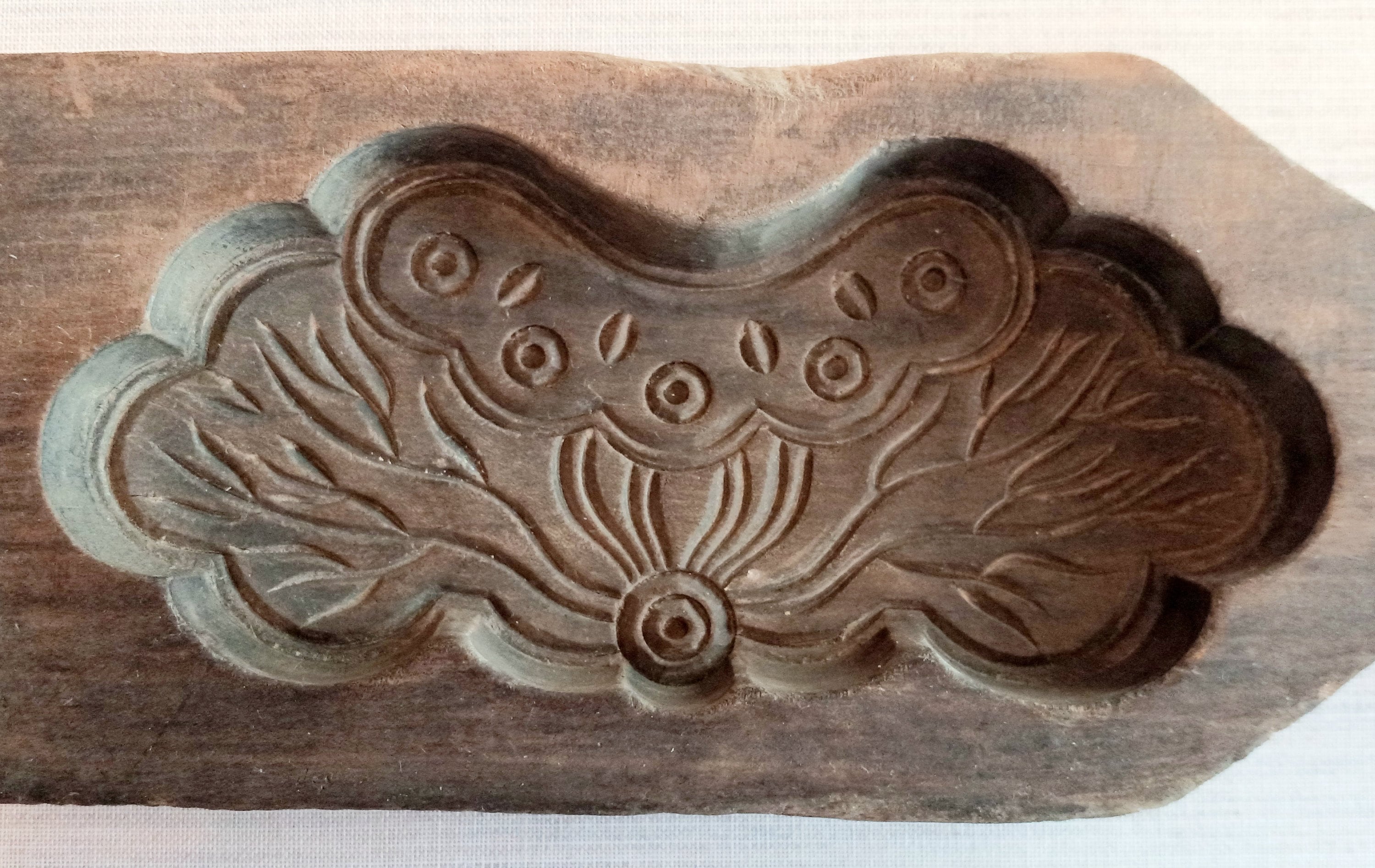 Antique Original Rustic Old Mooncake Mould Wood Wooden Rice Pudding ...