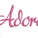 Adore Script Embroidery Font Machine Embroidery | Etsy