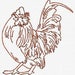 Rooster and Chicken Redwork Machine Embroidery Design Set - Etsy