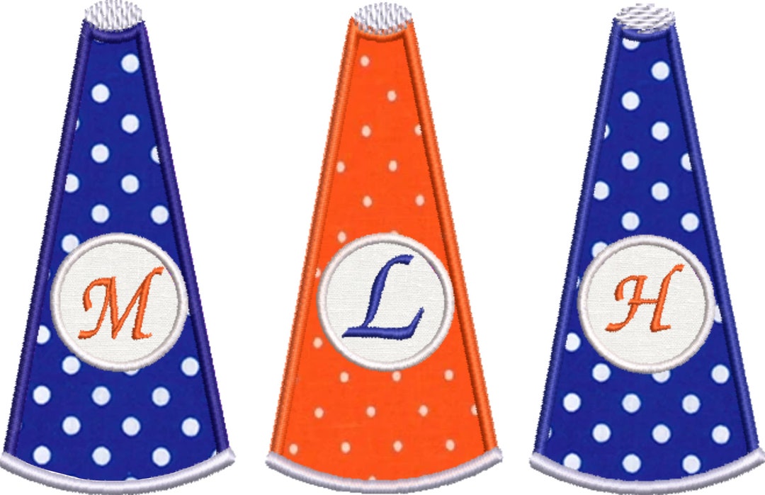 Cheer Megaphone Monogram Applique Embroidery Designs - Etsy