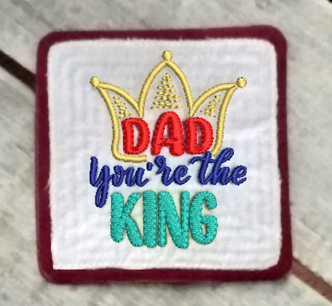 Father's Day Coaster in the Hoop Machine Embroidery Design - Etsy