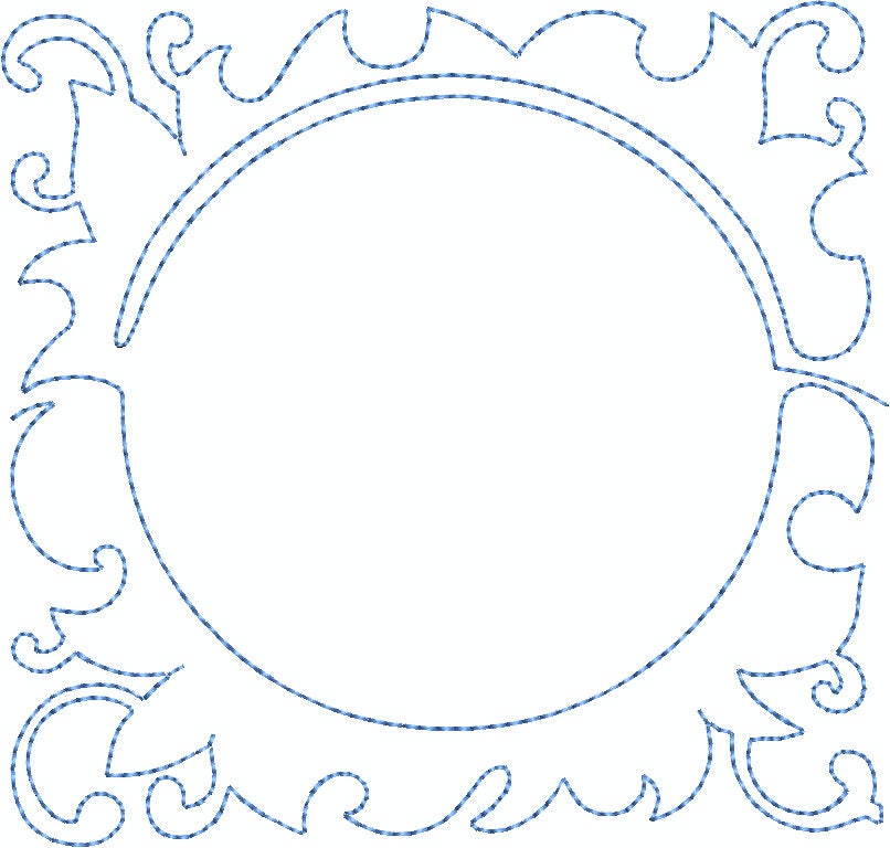 Moon & Stars Nursery Continuous Line Quilt Machine Embroidery | Etsy