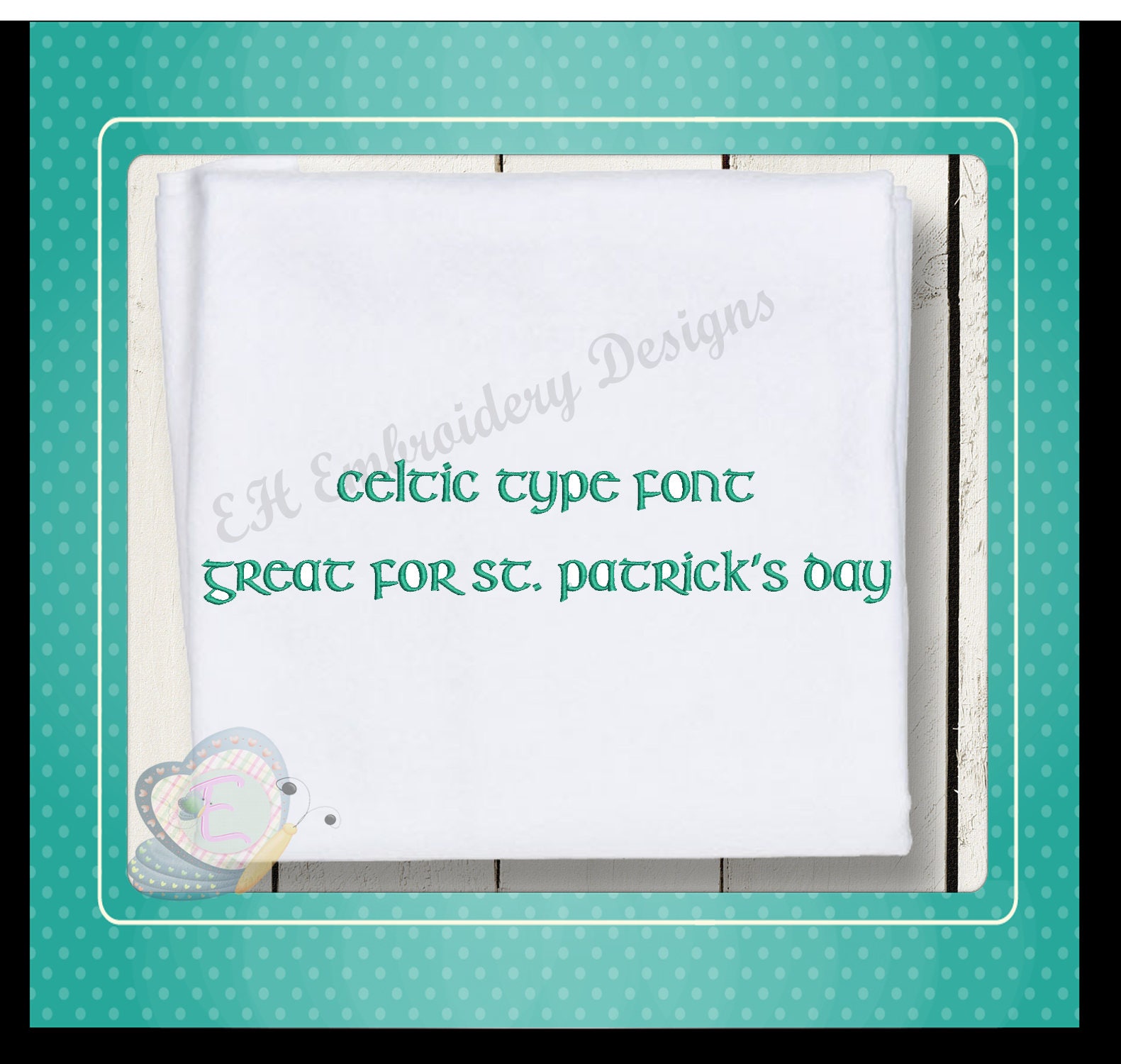 Irish Celtic Type Embroidery Font Machine Embroidery Design | Etsy