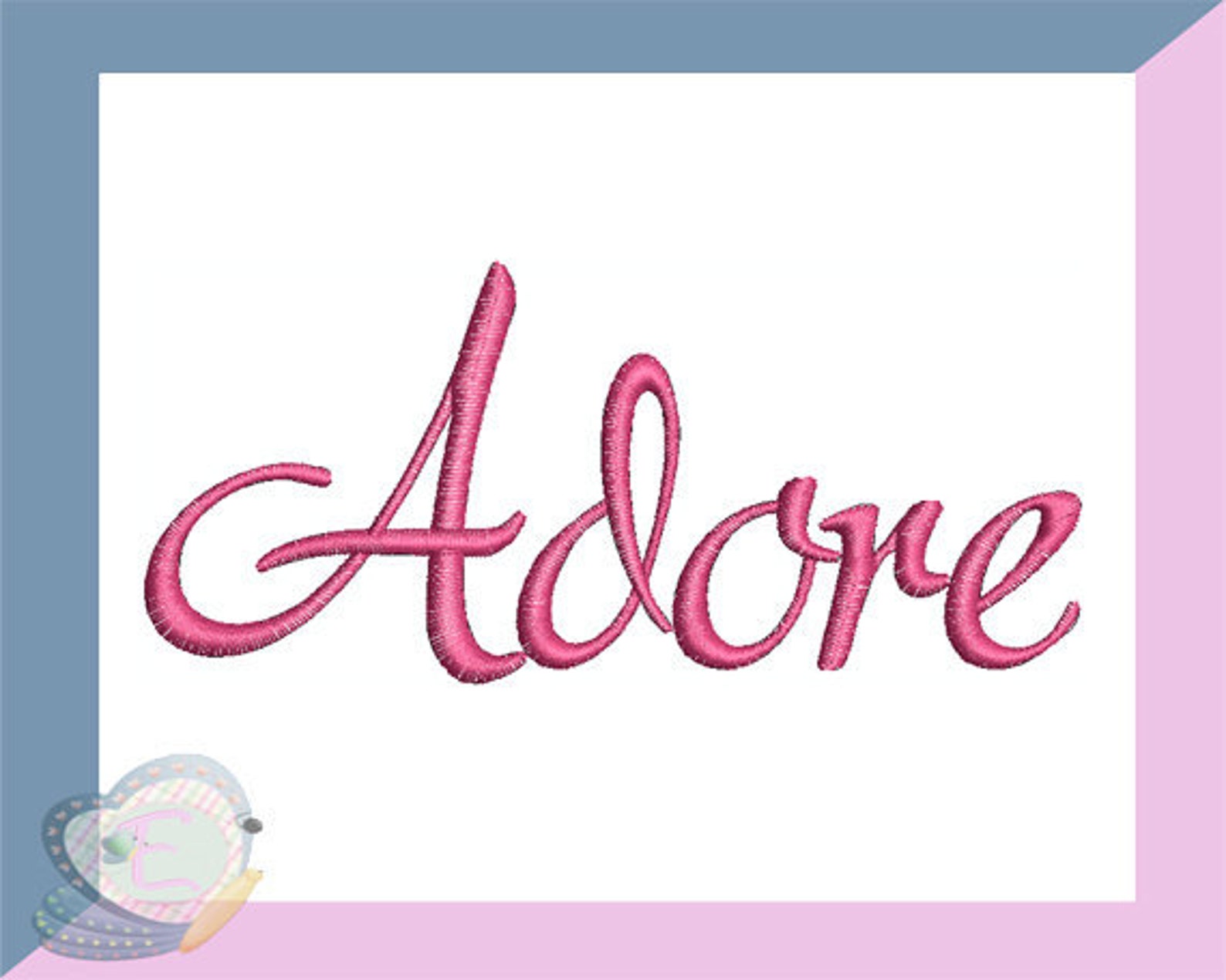 Adore Script Embroidery Font Machine Embroidery | Etsy